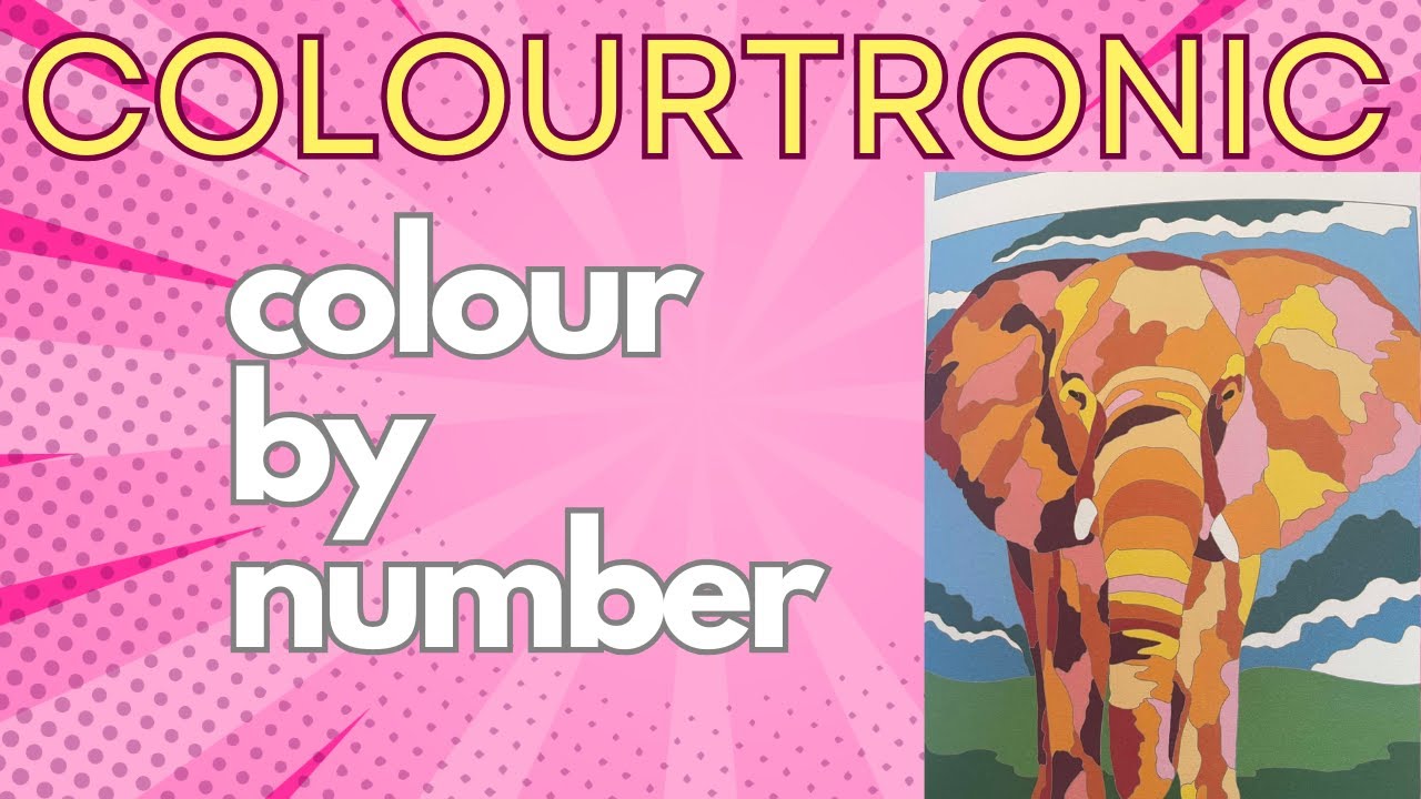 What a stunner! Color with me time lapse 16x color by number elephant ...