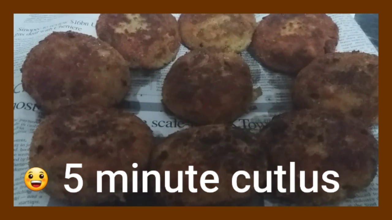 Scrumptious cutlus in 5 minutes(super crispy) - YouTube