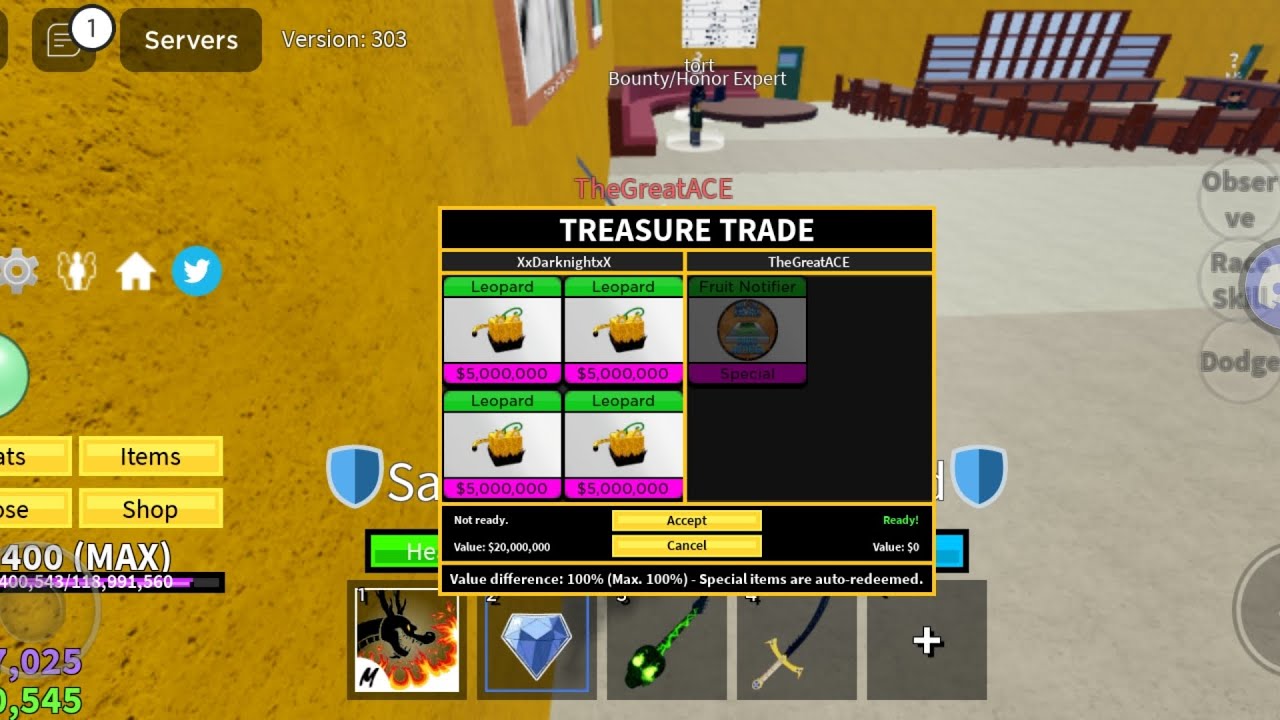 Trading 4 Leopards for Fruit notifier (I trade with TheGreatAce) - YouTube