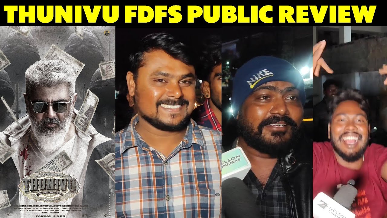 Thunivu fdfs Public Review | Ajith Kumar | H.Vinoth | Tambaram Vidya ...