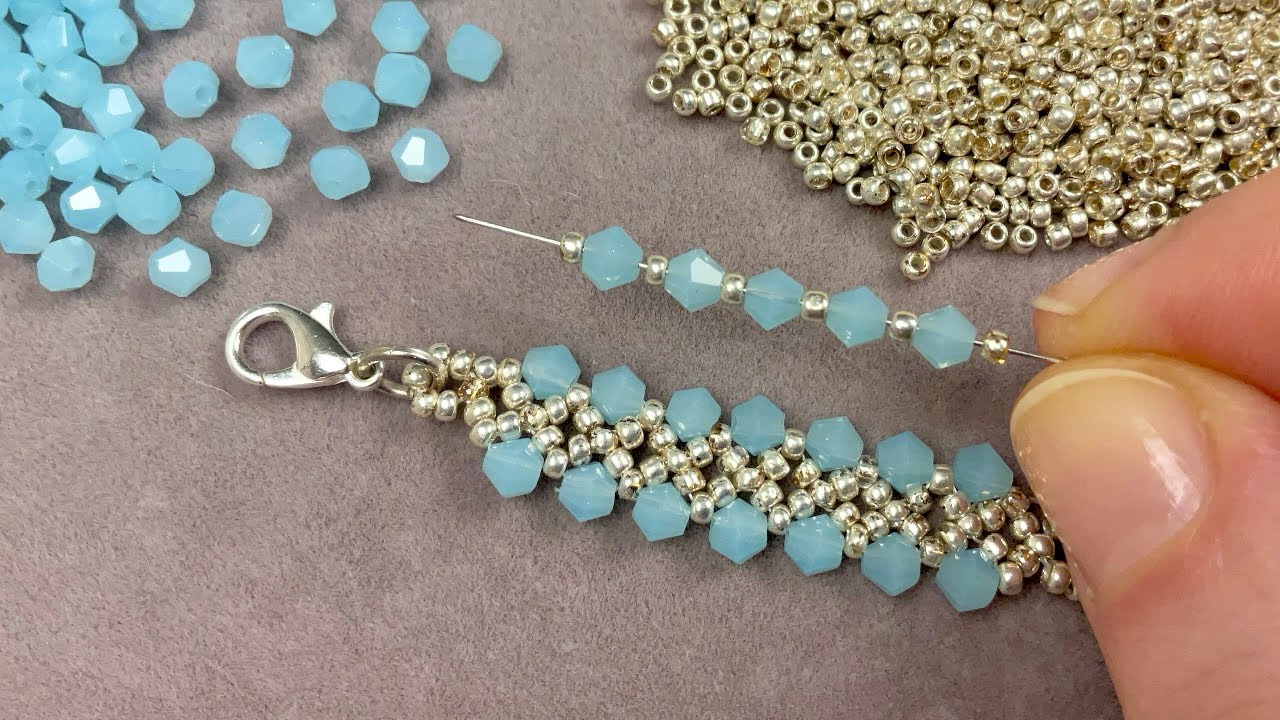 EASY Beaded Bracelet Tutorial: Beautiful! Beads Jewelry Making ...