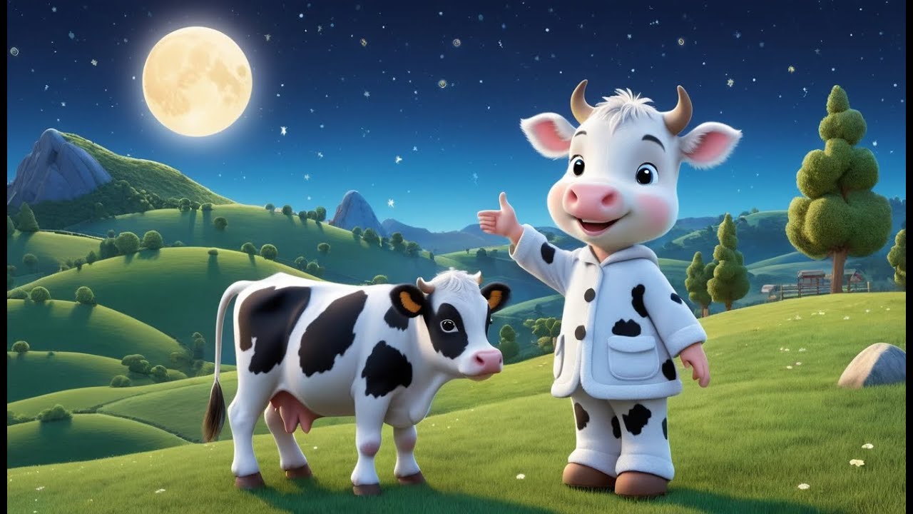 Baby Cow Goes Moo Moo Moo | Cute Cow Nursery Rhyme for Toddlers | Fun ...