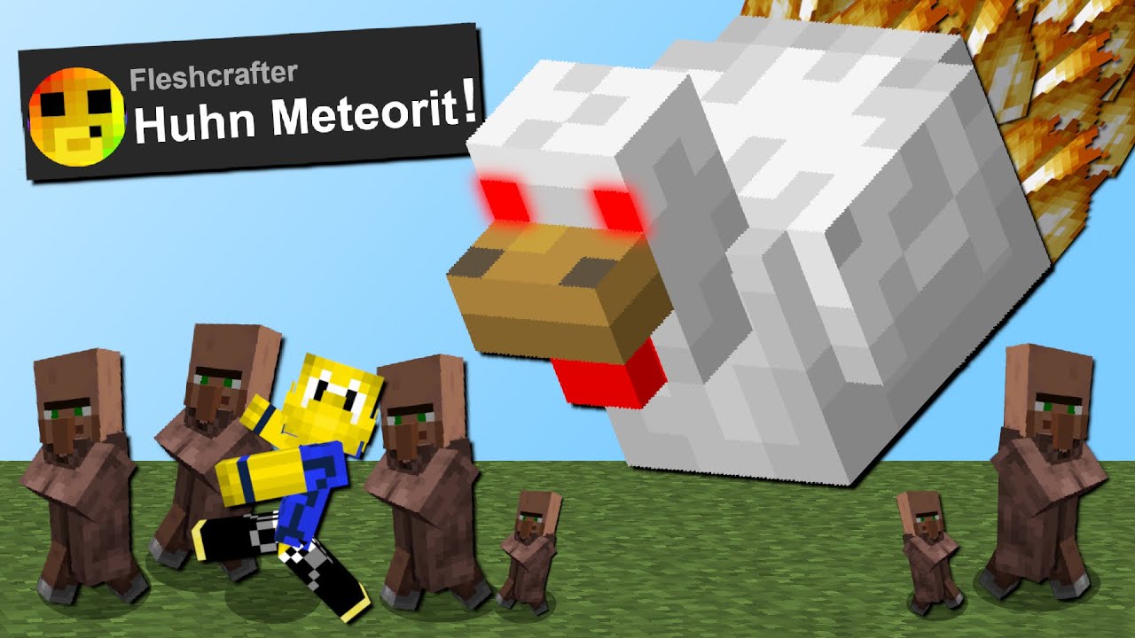 Huhn Meteorit TNT! (Giant Huhn, Troll TNT) - Lucky TNT Mod - YouTube
