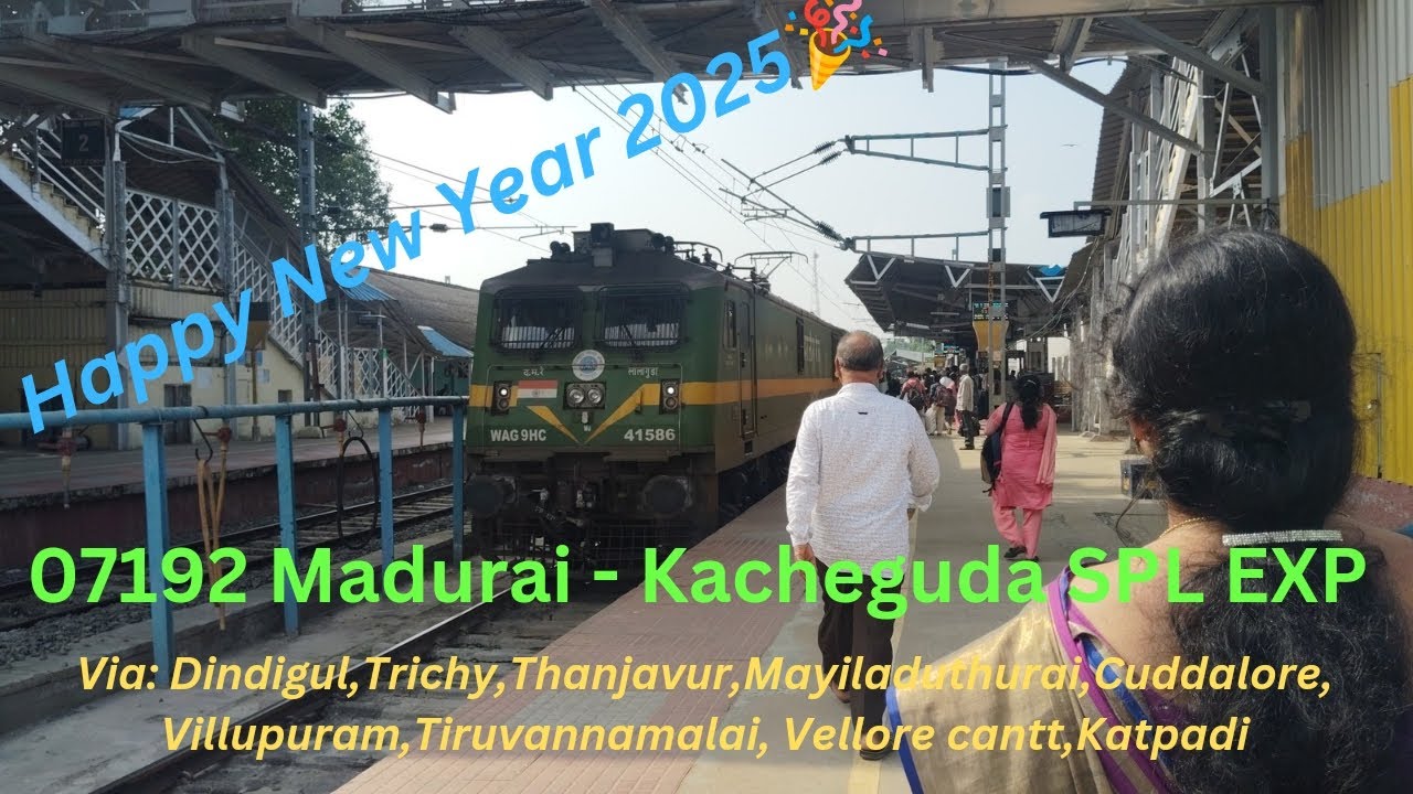 07192 Madurai to Kacheguda Special Express#newyear2025#happypongal # ...