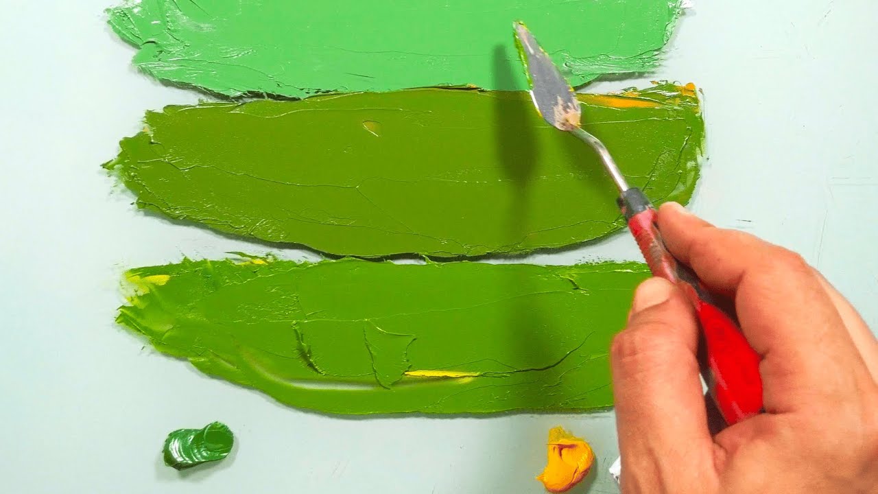How to Mix and Brighten the Perfect Green for Landscape Painting! - YouTube