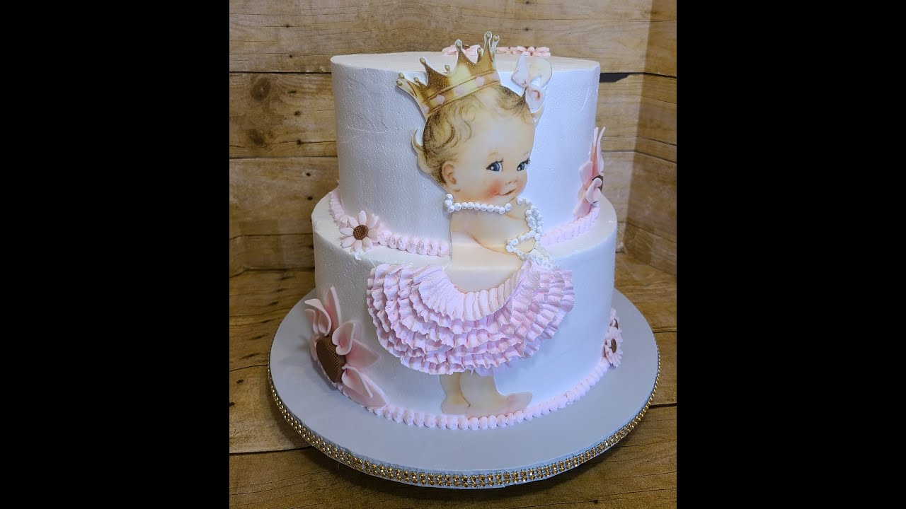 Pastel con imagen de Bebe~Cake with babay image - YouTube