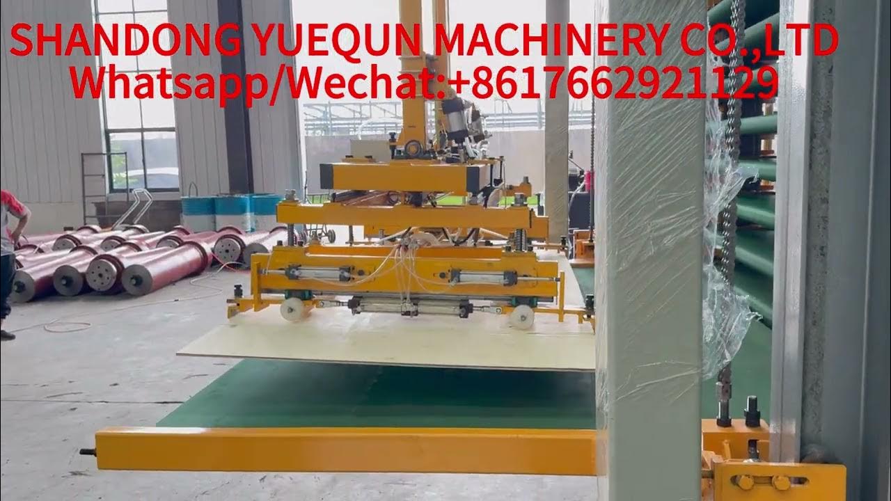 10layers laminating press machine with automatic loading unloading machine - YouTube