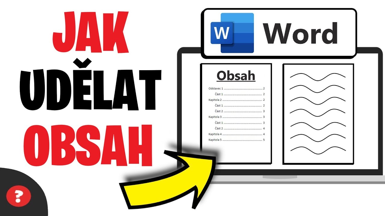 Jak vytvořit OBSAH ve WORDU | Návod | Základy Wordu | Word - YouTube