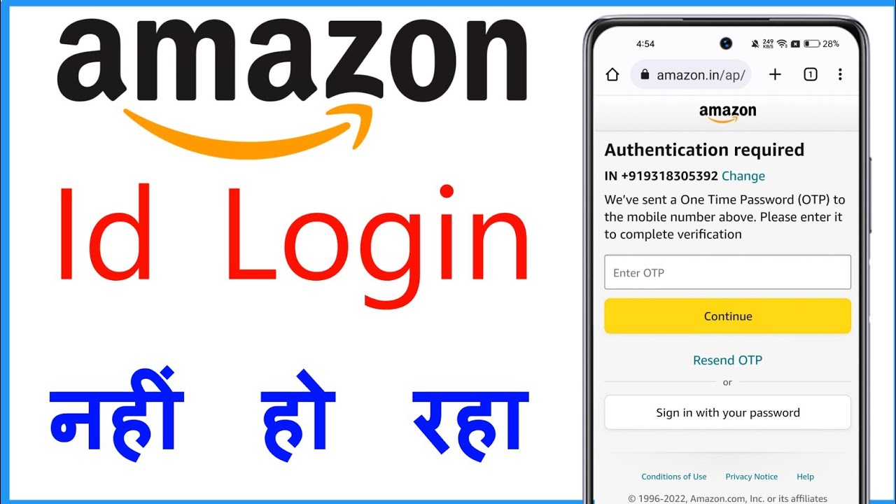 Amazon Account Login Nahi Ho Raha Hai | How To Solve Amazon Login ...