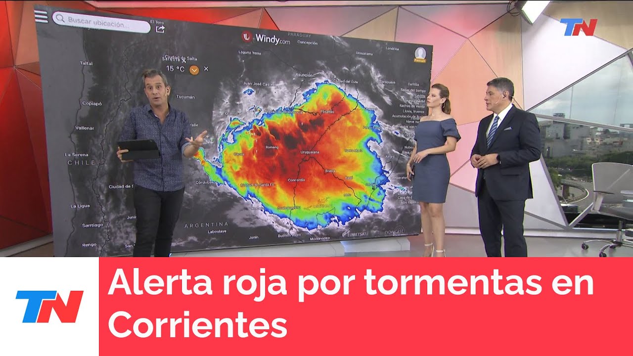 Alerta roja por tormentas en Corrientes I 316 evacuados - YouTube