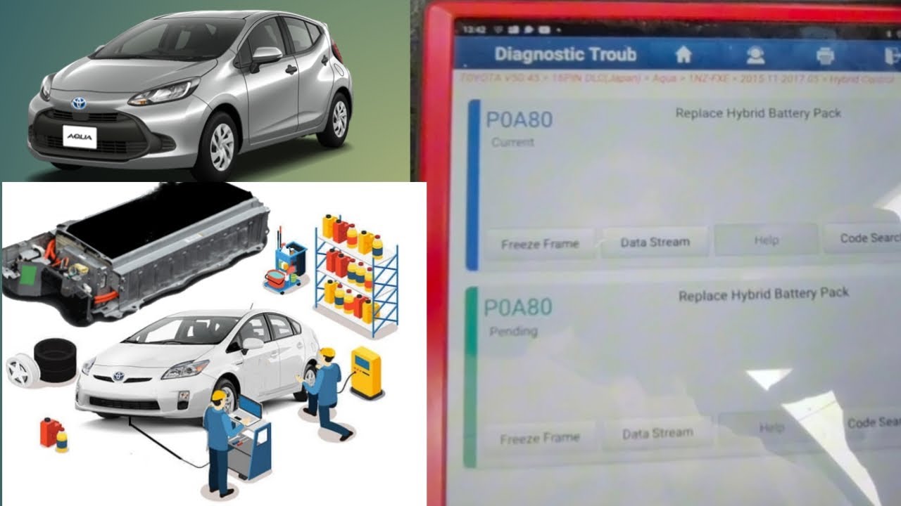P0A80 Replace Hybrid Battery Pack|Toyota Aqua Warning Light ON|Toyota ...