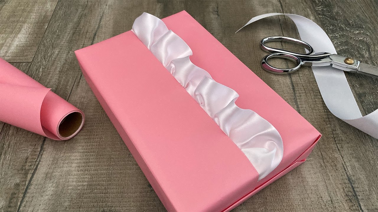 Ruffled Ribbon Gift Wrapping | Craft Ideas - YouTube