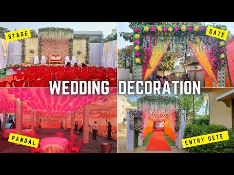 Entry gate, stage, pandal decorated | Day reception party #weddingdecor ...
