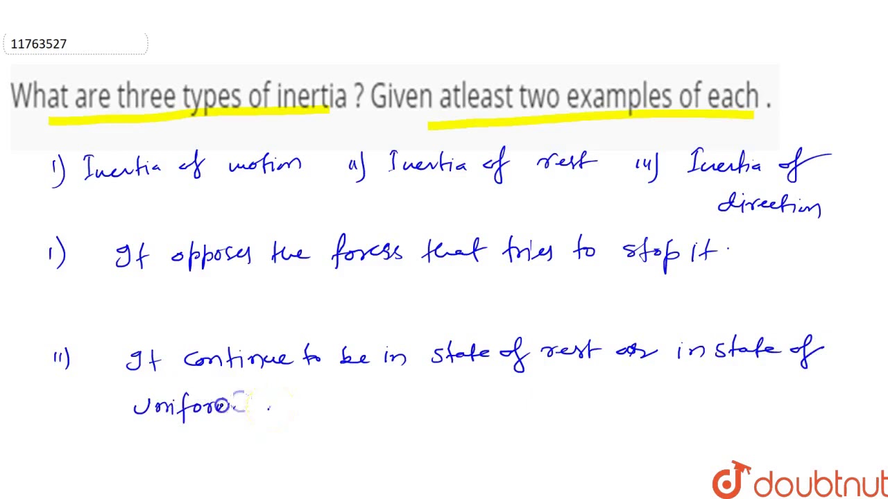 Examples Of Inertia