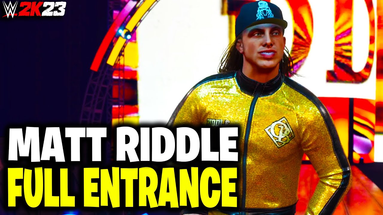 WWE 2K23 MATT RIDDLE FULL ENTRANCE - YouTube