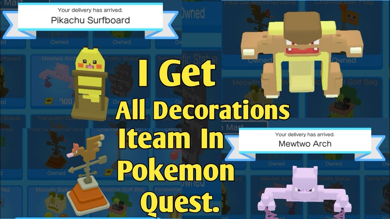 I Get All Decorations Items In Pokemon Quest - YouTube