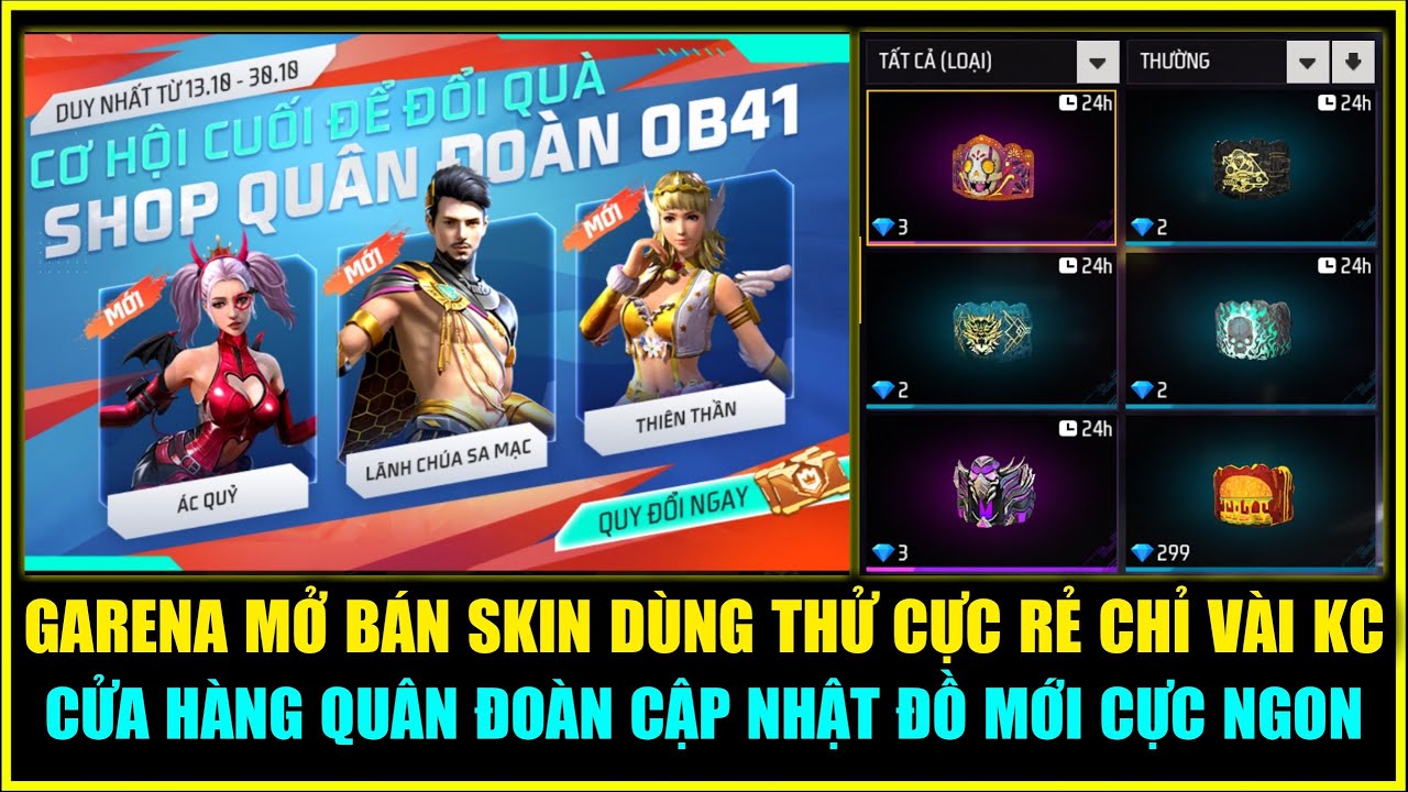 Cửa Hàng Quân Đoàn Cập Nhật Đồ Mới Cực Xịn, Garena Mở Bán Skin Dùng Thử ...