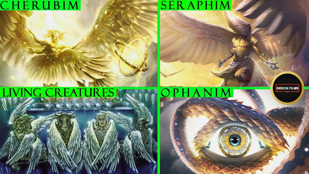 Seraphim, Cherubim, Four living Creatures & Ophanim | Different types of Angels of God in Bible ...