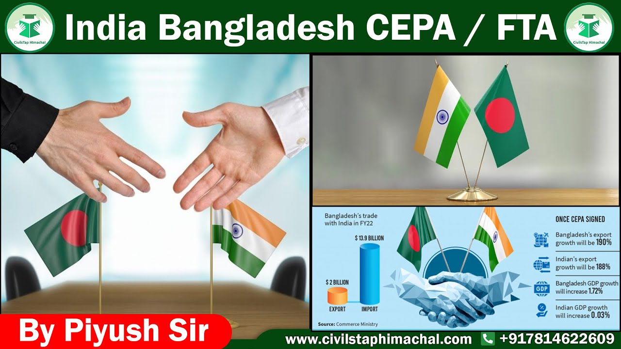 India Bangladesh CEPA / FTA | HPAS Current Affairs | CivilsTap Himachal - YouTube