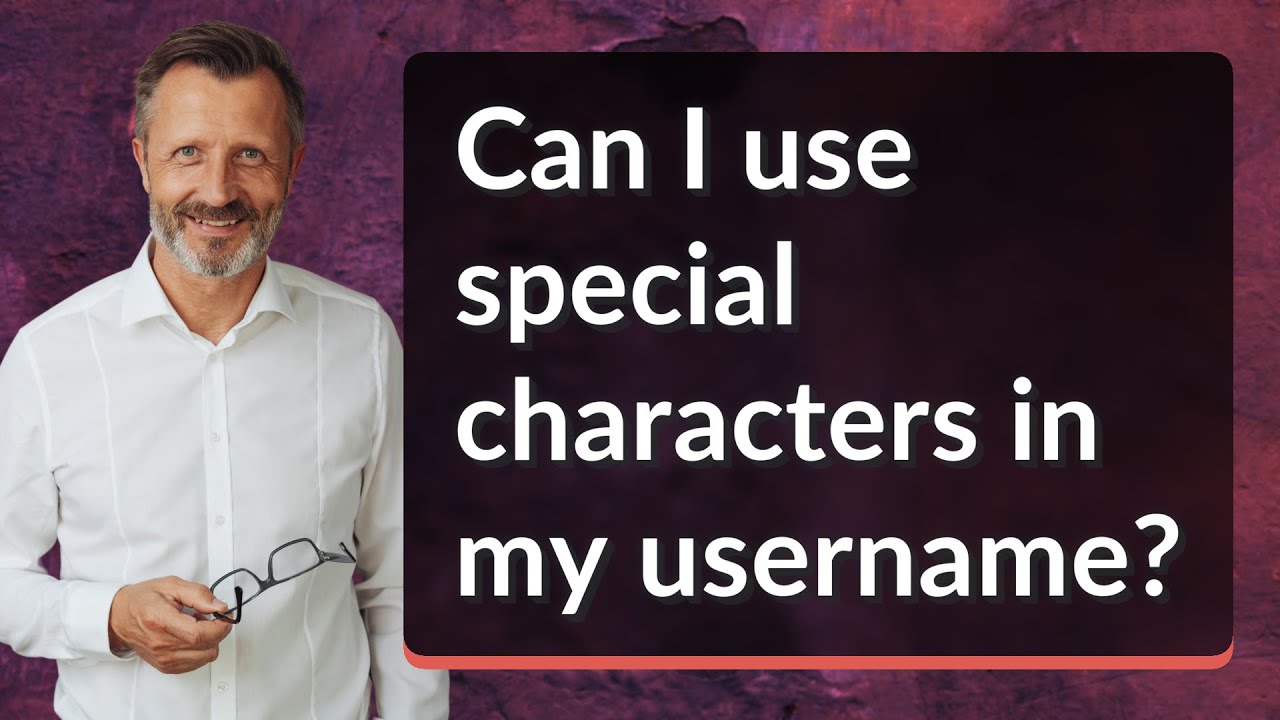 Can I use special characters in my username? - YouTube