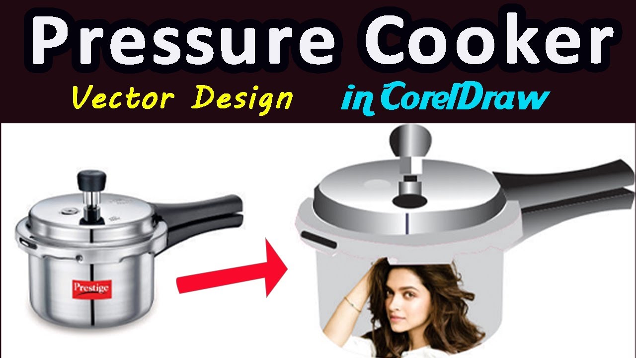 How to Create Pressure Cooker Vector Pot Design in CoreDraw / For ...