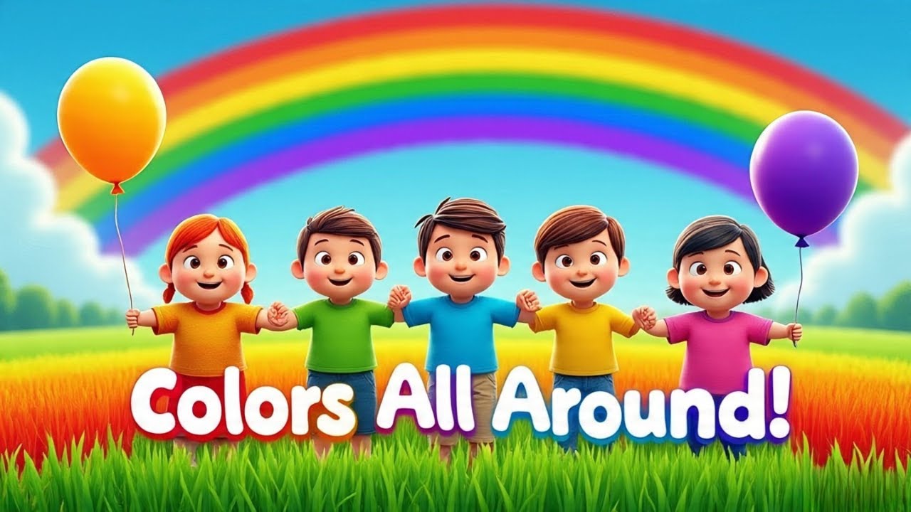 Colors All Around! Fun Learning Colors Rhyme for Kids Preschool ...