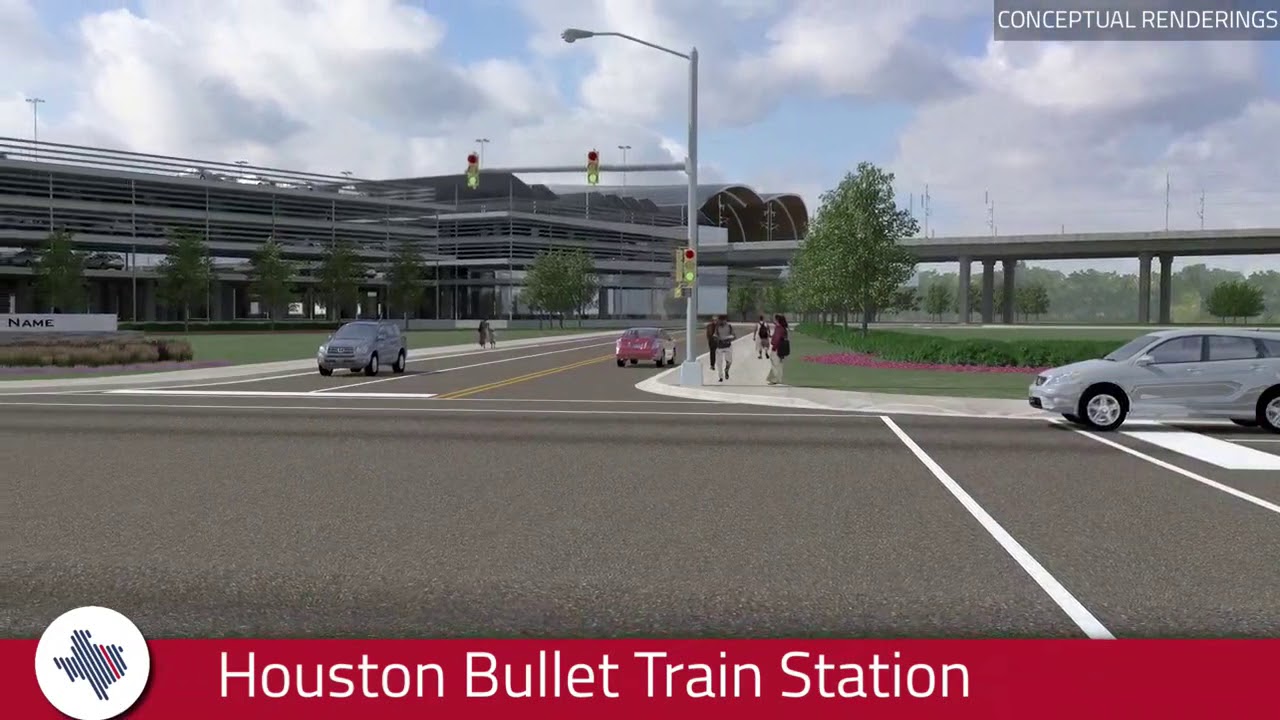 View rendering of Texas Central's Houston Bullet Train Station ...