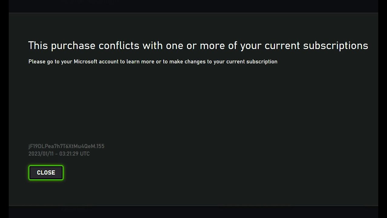 This purchase conflicts with one or more of your current subscriptions | Xbox Redeem Code Issue ...