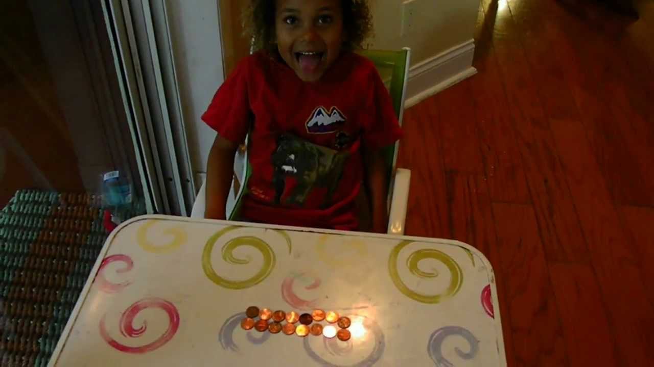 Piaget Conservation Task - number, age 6 - YouTube