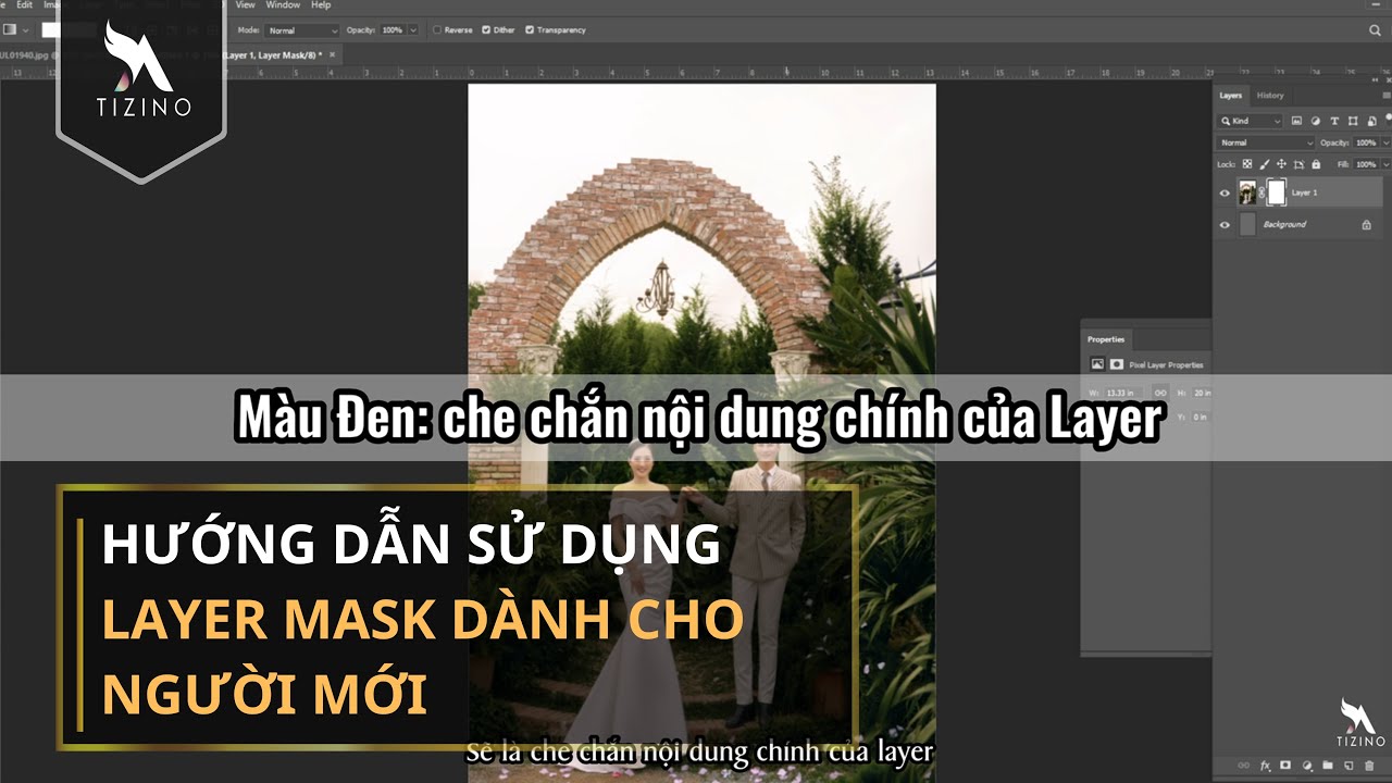 SỬ DỤNG LAYER MASK DÀNH CHO CHO NGƯỜI MỚI HỌC PHOTOSHOP - YouTube
