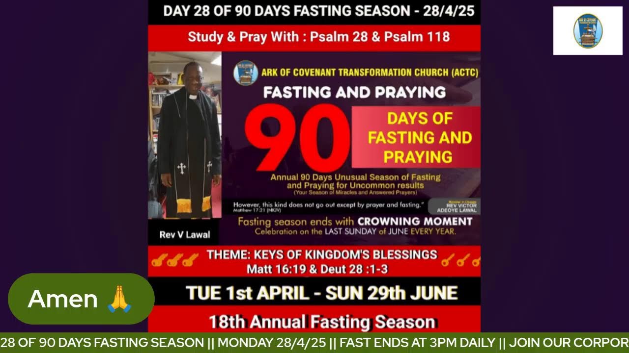 DAY 28 OF 90 DAYS FAST || MONDAY 28/4/25 || BREAKING OF FAST || THANK ...