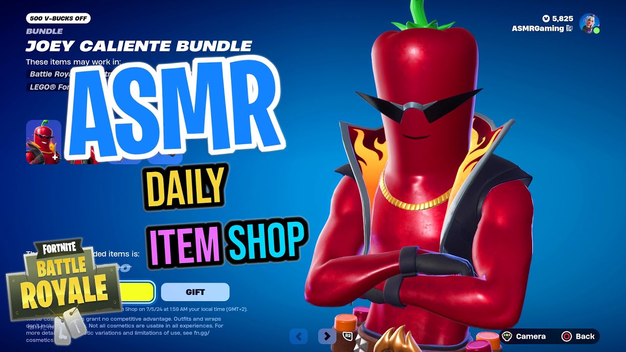ASMR Fortnite NEW Joey Caliente Skin + Entranced Emote! Daily Item Shop ...