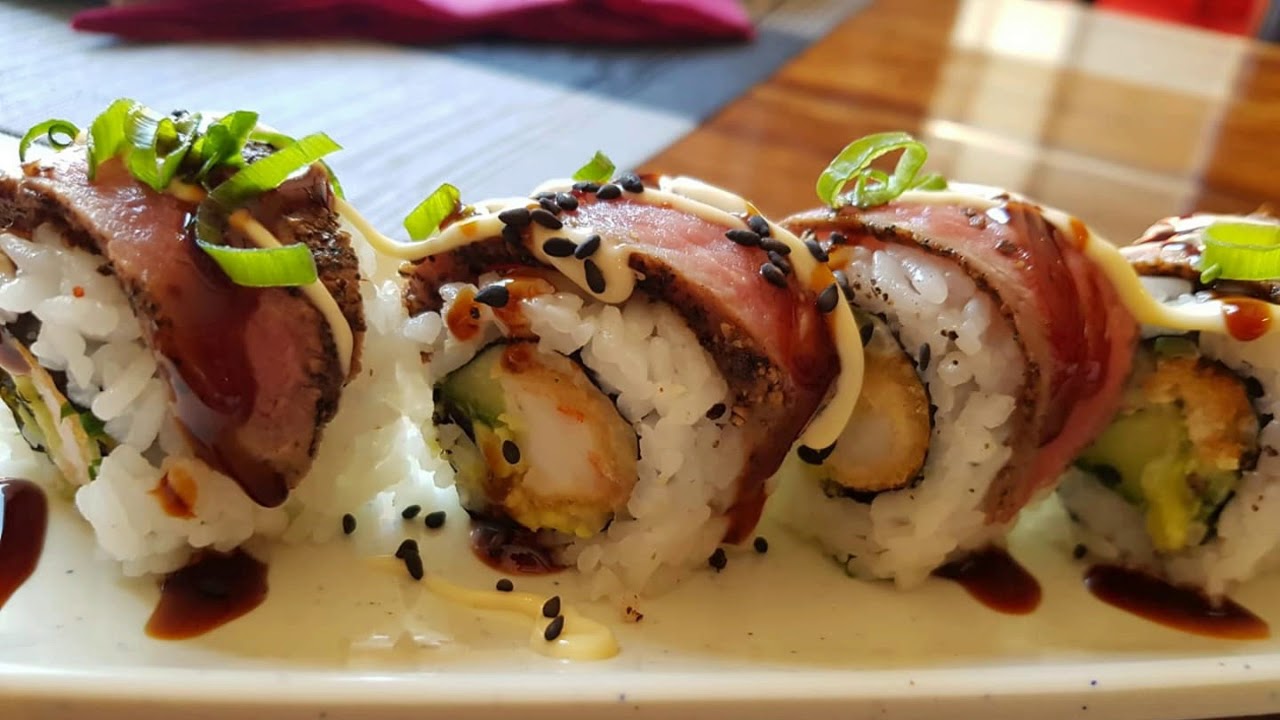 Beef Maki sushi Roll - YouTube