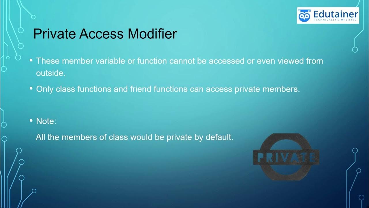 Module - 2 Lesson - 1. 2 Access Modifiers - YouTube