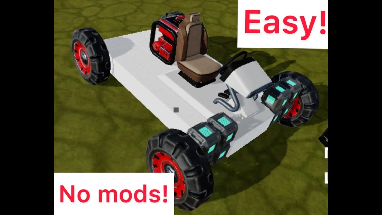 How to make a car with steering in Evertech sandbox (no mods) - YouTube