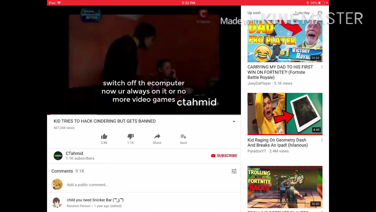 Reacting to kid hacking Cindering Roblox Read Disc - YouTube