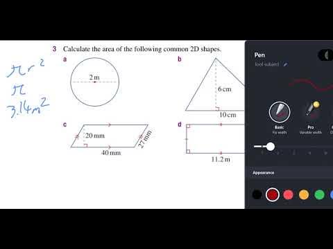1E3 - Measurement - Area of common 2d shapes - YouTube