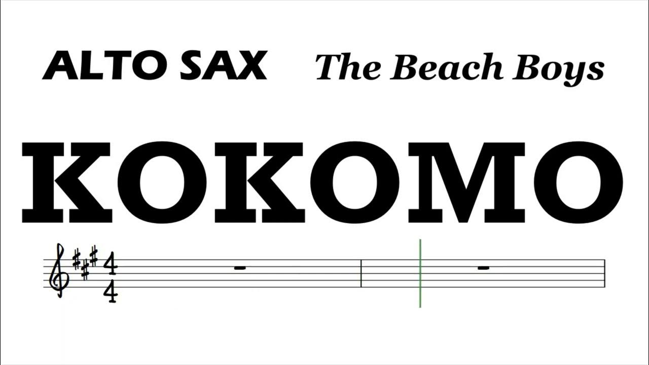 Kokomo The Beach Boys Alto Sax Sheet Music Backing Track Play Along ...