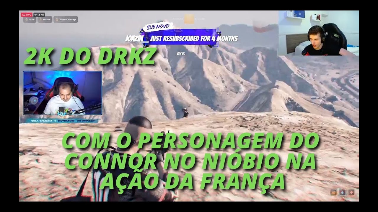 2K DO DRKZ COM O PERSONAGEM DO CONNOR NO NIÓBIO DA FRANÇA | GTA 5 RP ...