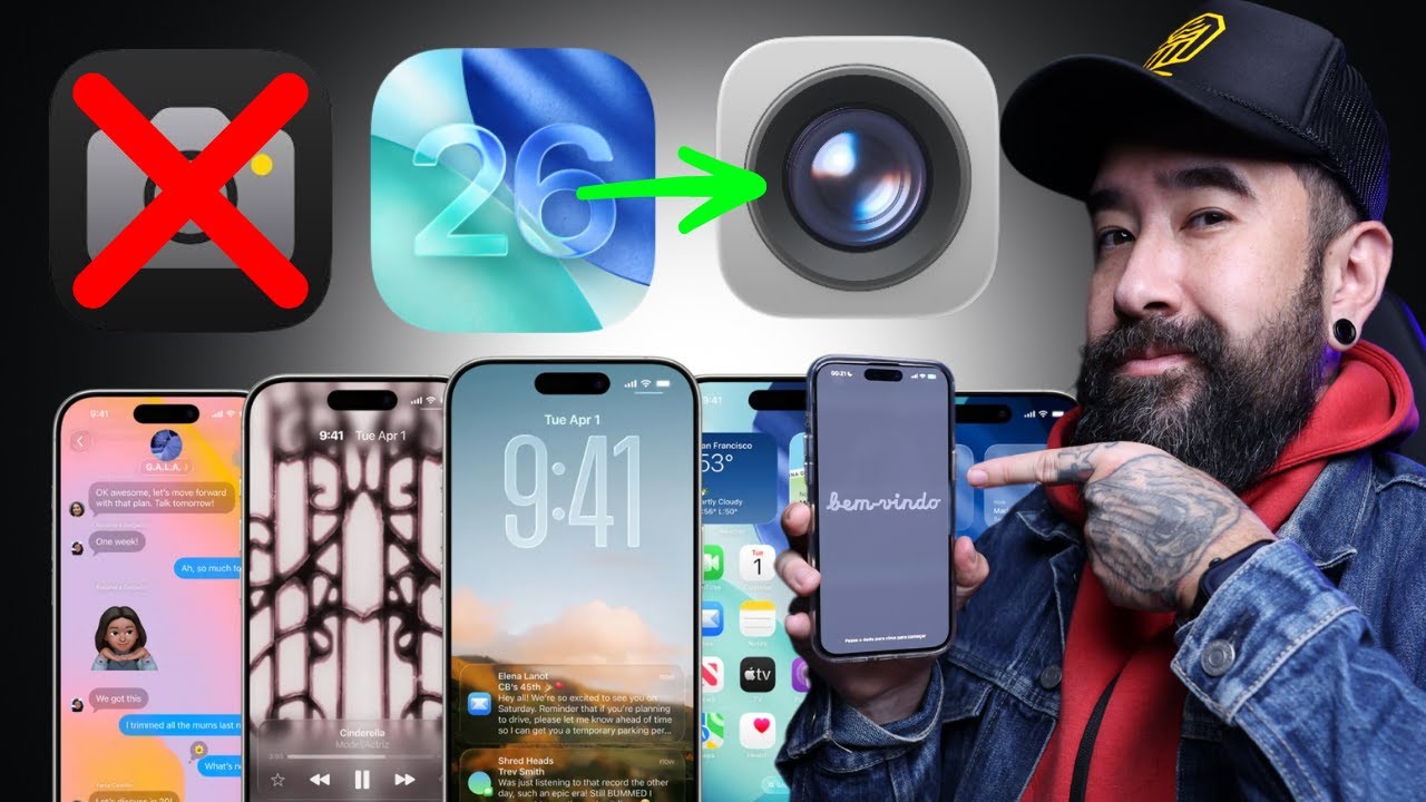ÍCONE CLÁSSICO! A nova câmera do iPhone no iOS 26 Beta - YouTube