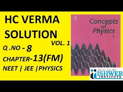 H C Verma - SOLUTION - Chapter 13 - QUESTION 8 - (Q 8) - Fluid ...