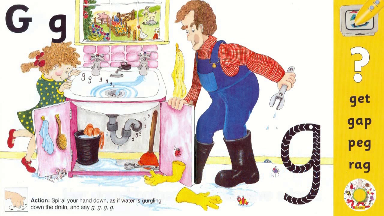 13 Letter Sounds Book g - YouTube