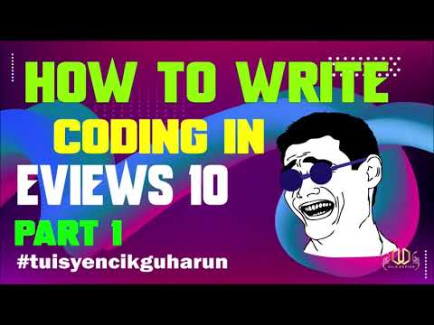 How to start coding in Eviews 10/11 (Step by Step tutorial) - YouTube