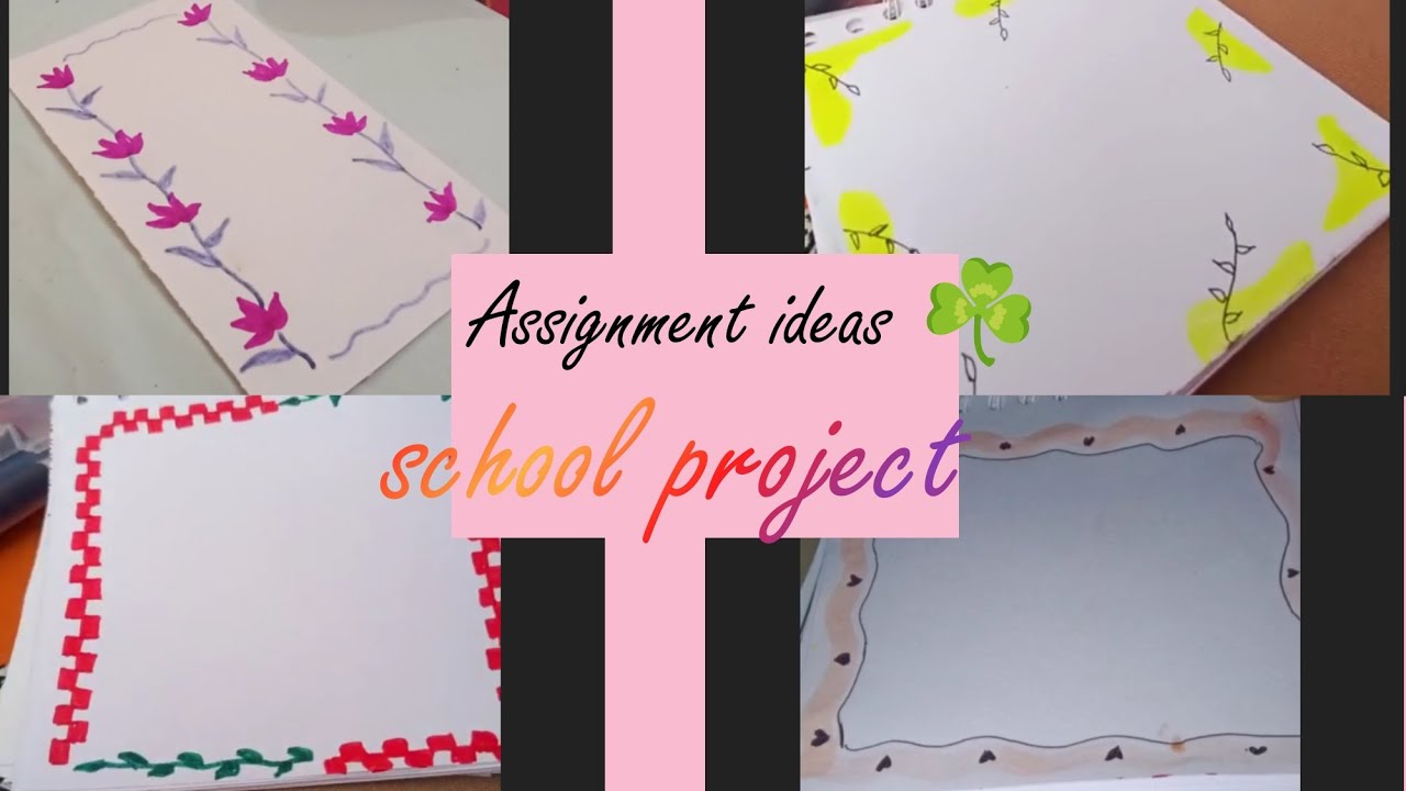 Assignment page border decoration ideas for school project 📝 # ...