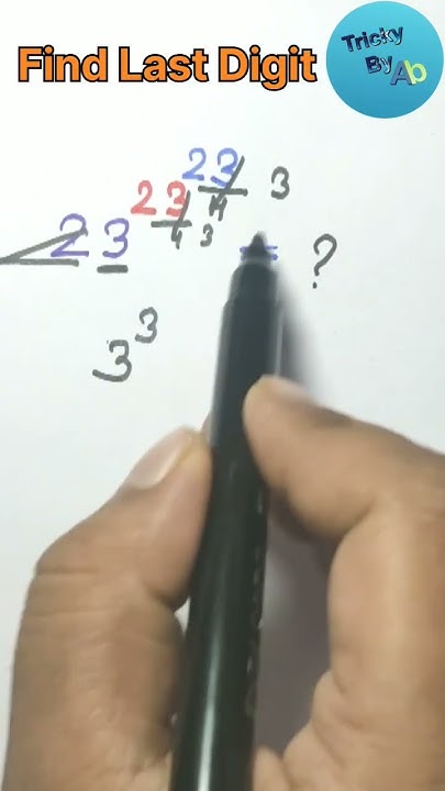 Find Last Digit | इकाई अंक | Maths #trick #shortvideo #tricky #shorts - YouTube