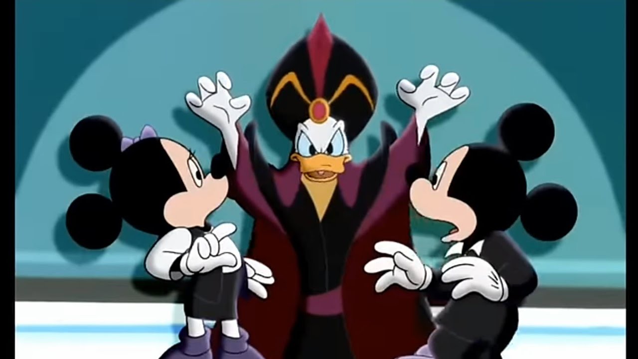 mickey's house of villains. ending scene. donald and goofy dressed as ...