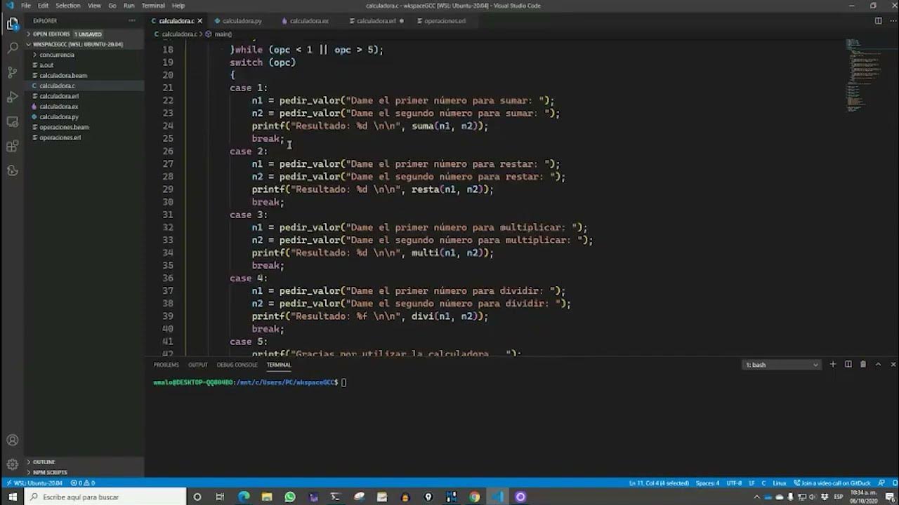 Serie Programación Funcional (01) - Calculadora en Lenguaje C - Programación Estructurada - YouTube