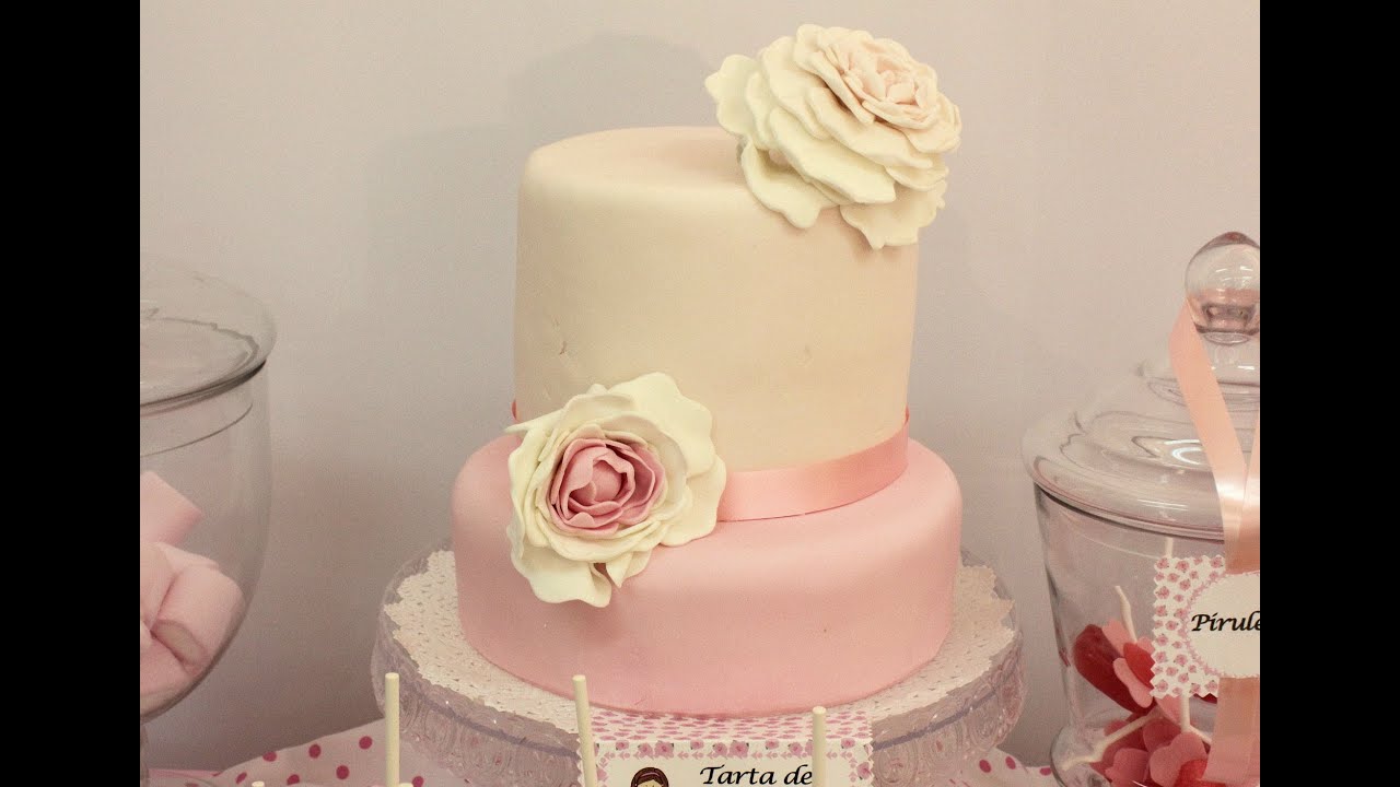 Como hacer una flor de fondant: peonia - YouTube