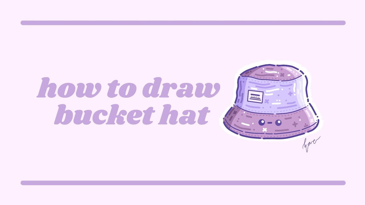 how to draw BUCKET HAT | draw so cute - YouTube