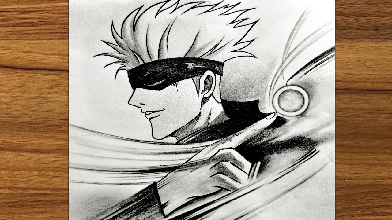 Gojo Saturo Drawing Step by Step || Jujutsu Kaisen Drawing Step by Step ...